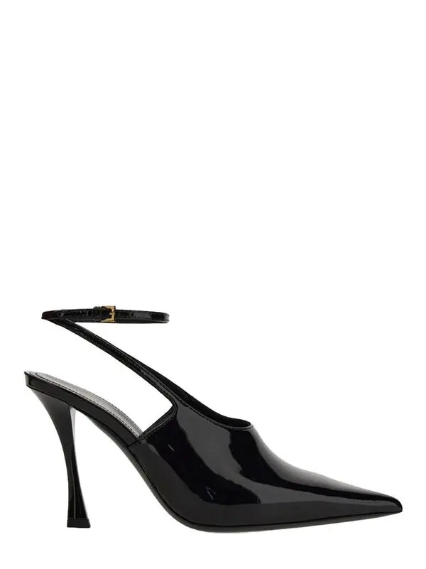 Givenchy Patent Leather Slingbacks - Black