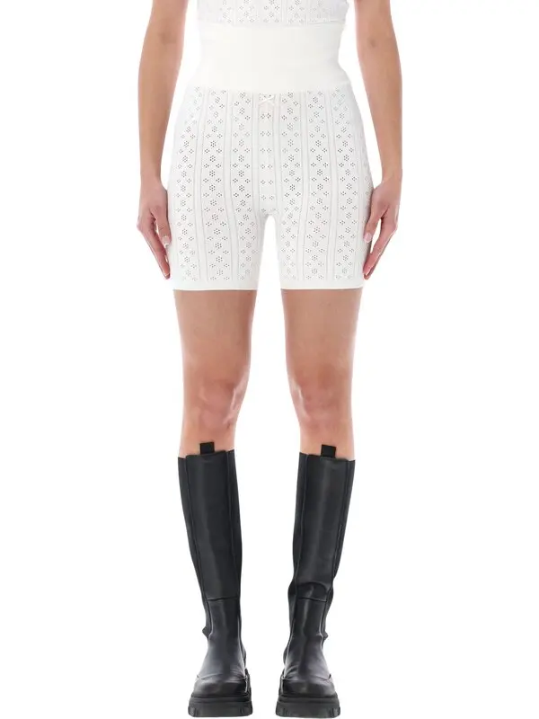 JW Anderson Pointelle Knit Cycle Shorts - Beige