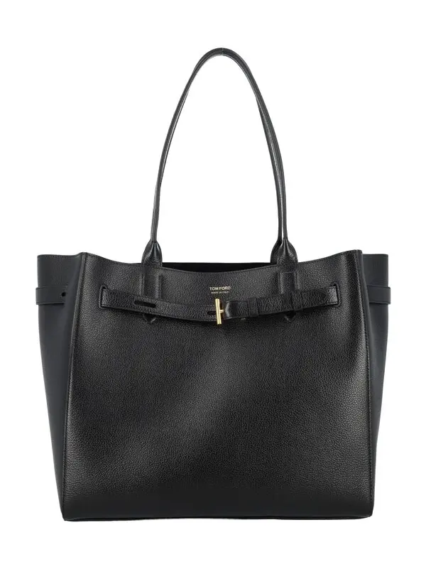TOM FORD Calf Leather Shoulder Bag - Nero