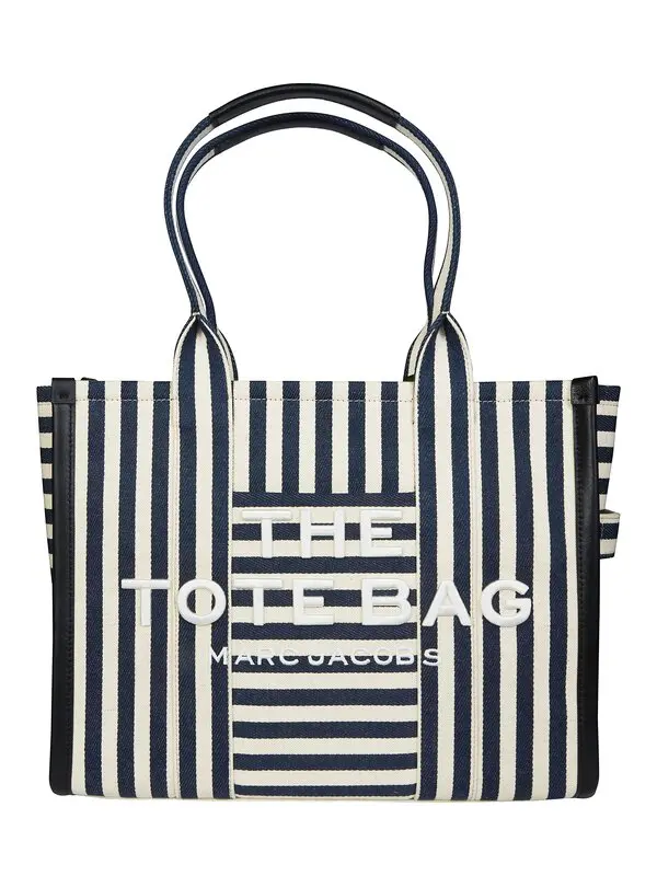 Marc Jacobs The Stripe Canvas Large Tote Bag - Blu