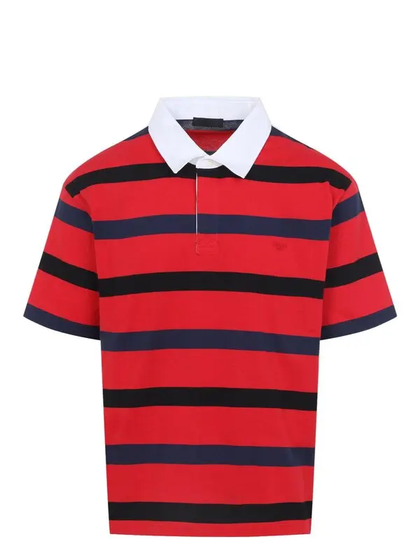 Prada Short-sleeved Cotton Polo Shirt - Red