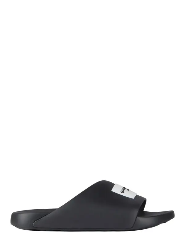 Givenchy Asymmetric Rubber Slides - Nero
