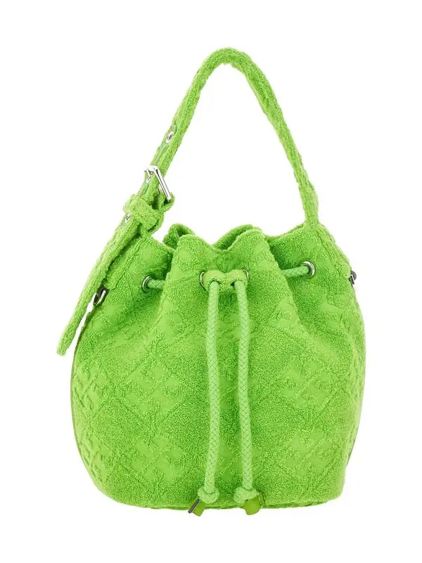 Tory Burch T Monogram Terry Mini Bucket Bag - Green