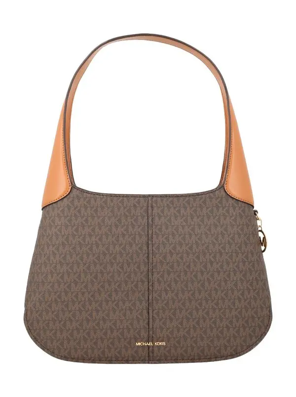 Michael Kors Logo Print Shoulder Bag - Brown