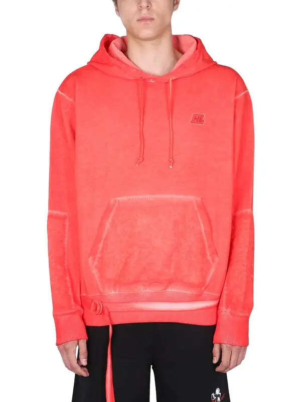 Helmut Lang Military-inspired Hooded Sweatshirt - Red