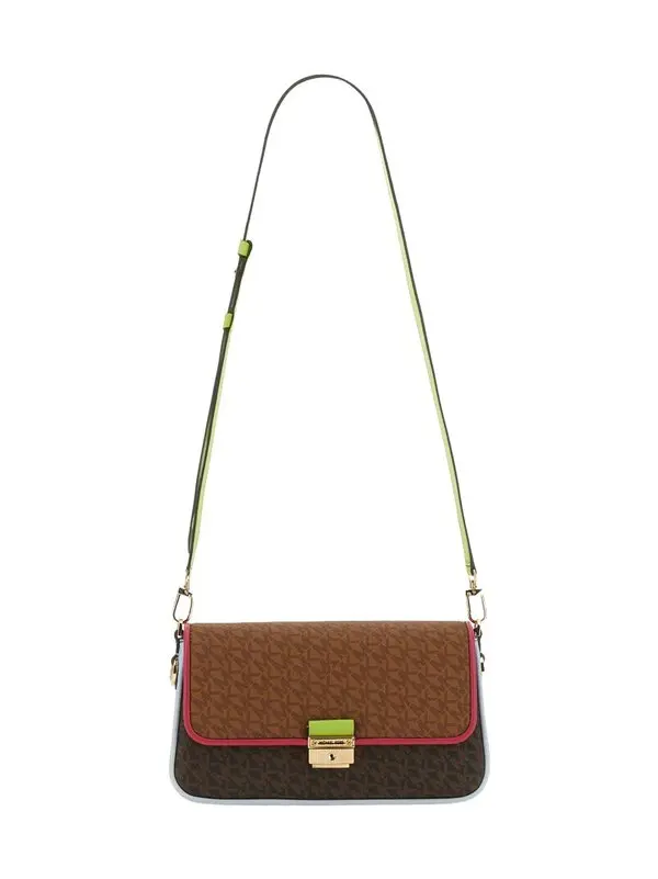 Michael Kors Logo Print Shoulder Bag With Adjustable Strap - Multicolour