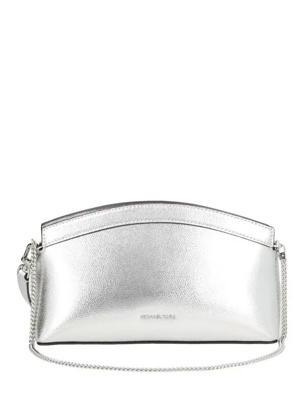 Michael Kors Leather Crossbody Bag - Silver