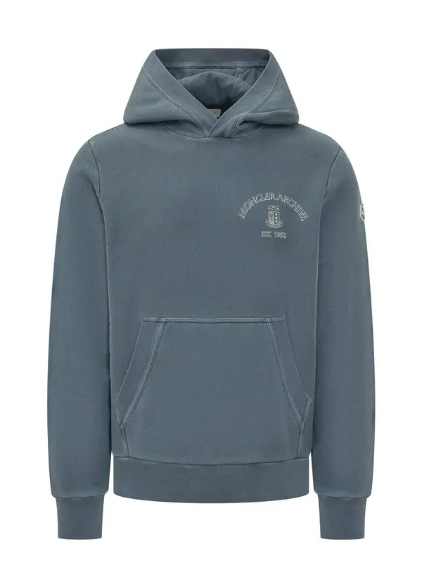 Moncler Hoodie Sweatshirt - Blu