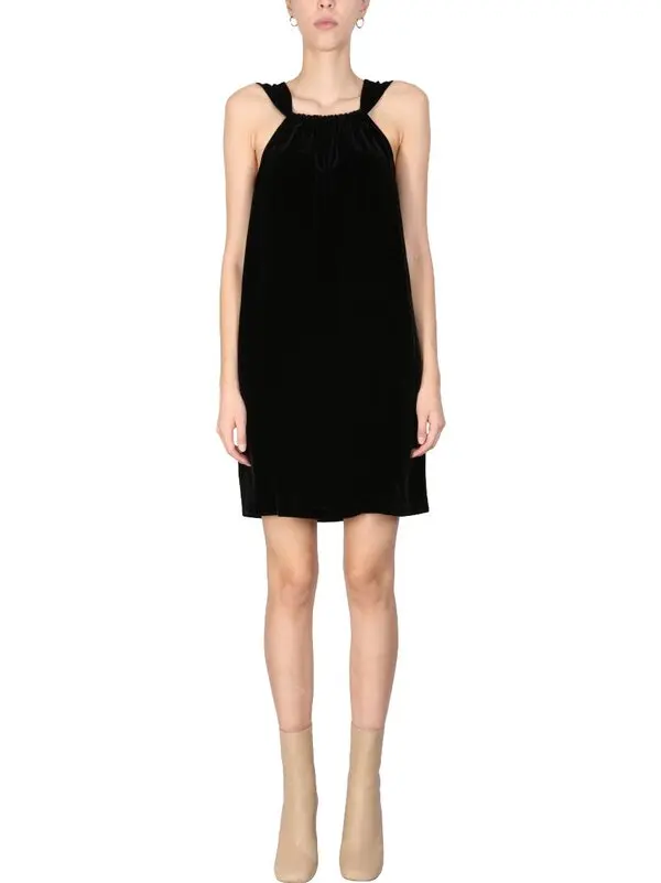 Moschino Chenille Square Neck Dress - Black