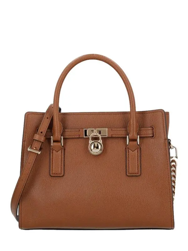 Michael Kors Structured Satchel Bag - Buff