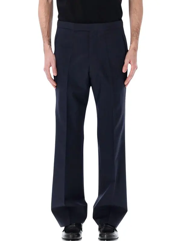 Prada Mohair And Wool Slim-fit Trousers - Blue