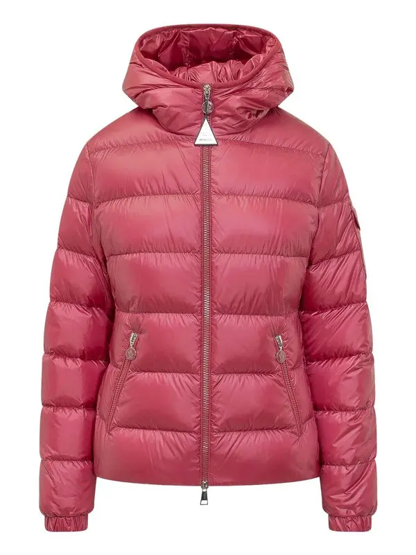 Moncler Lightweight Down Hooded Jacket - Rosso