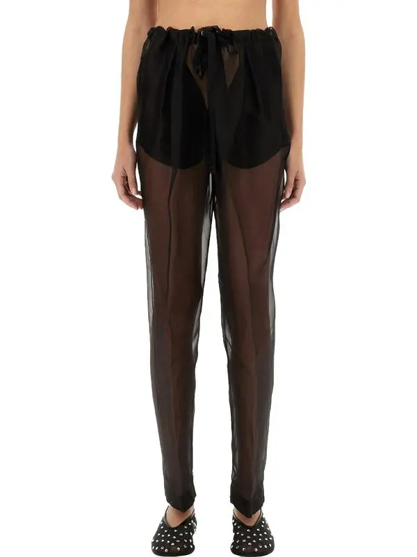 Khaite Trenton Organza Trousers - Black