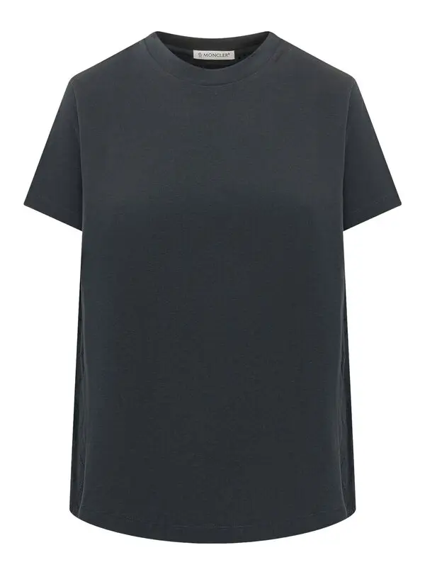 Moncler Giro Neck Cut T-shirt - Blu
