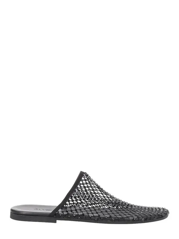 ALYSI Mesh Slide Sandals - Black