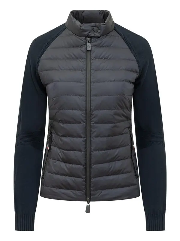 Moncler Quilted Zip Cardigan - Blu