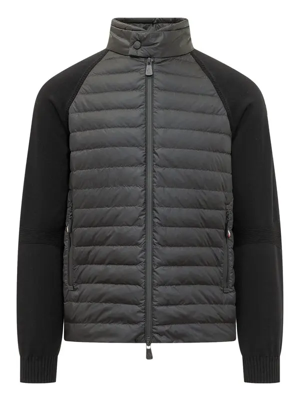 Moncler Quilted Zip Cardigan - Nero