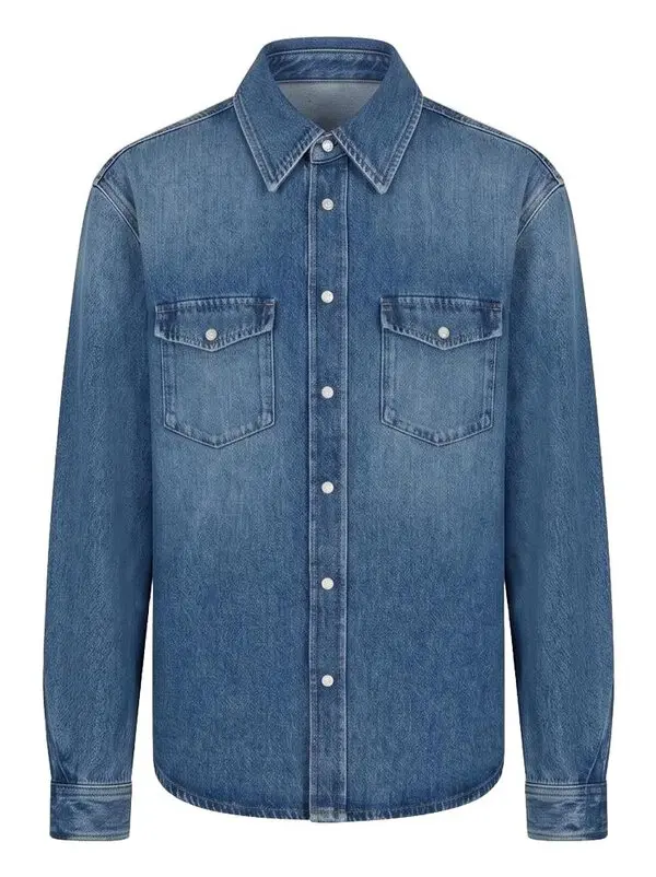 Givenchy Denim Shirt With Pocket Detail - Medium Blue