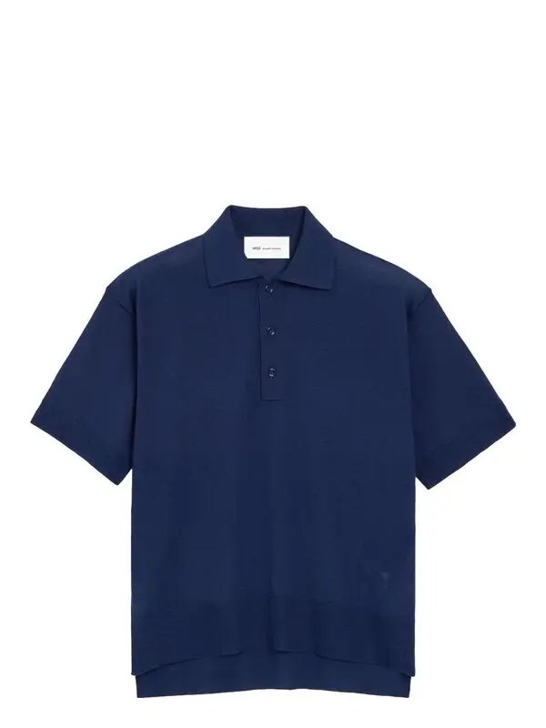 AMI Paris Classic Short Sleeve Polo Shirt - Navy