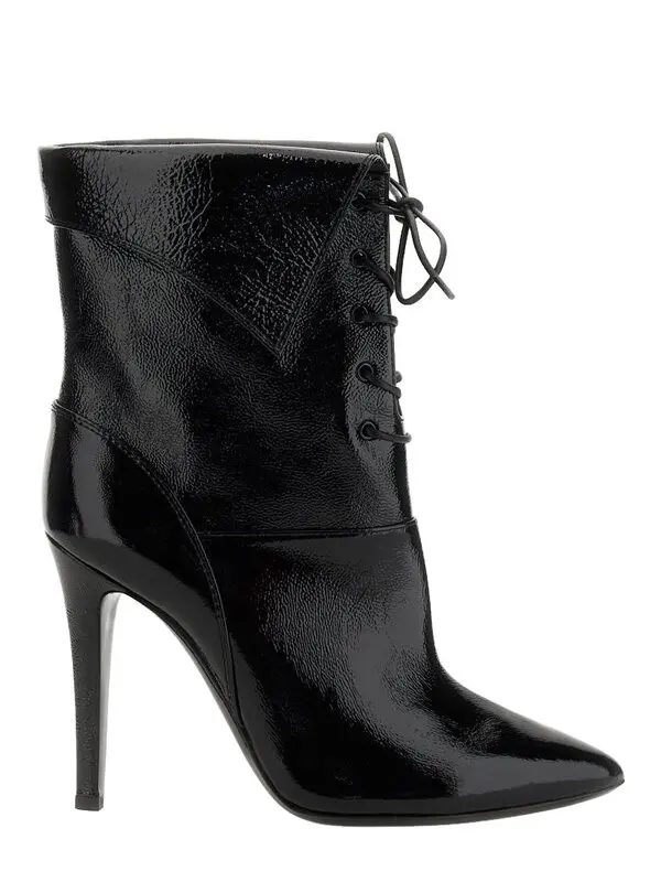 Philosophy Di Lorenzo Serafini Nappa Leather Lace-up High Heel Boots - Black