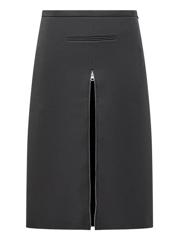 COURREGES Mini Skirt With Zip Detail - Black