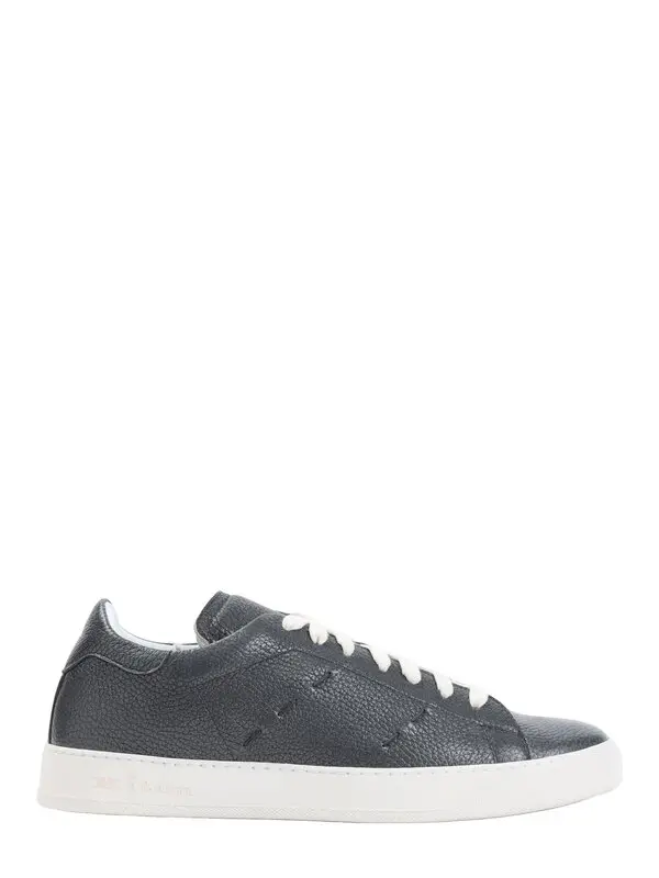 Kiton Premium Deer Leather Lace-up Sneakers - Grey