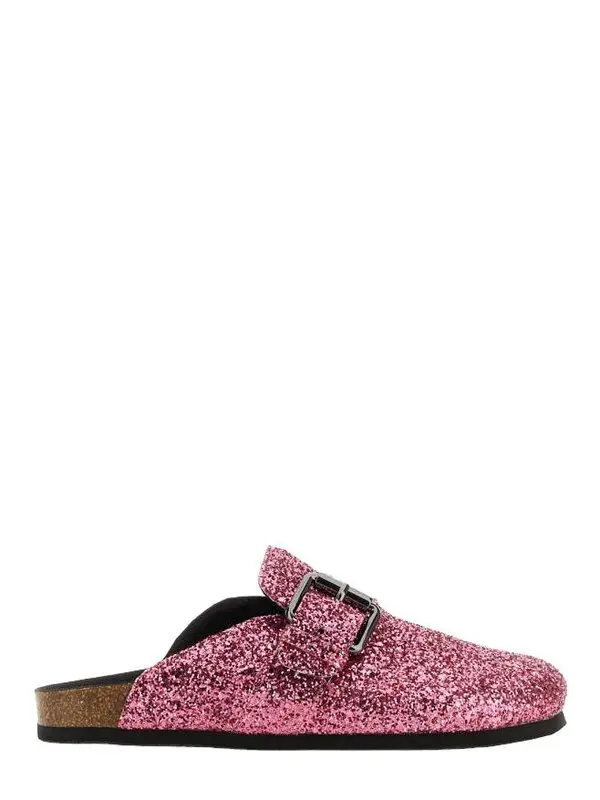 Philosophy Di Lorenzo Serafini Glitter Mules With Buckle Detail - Fuchsia