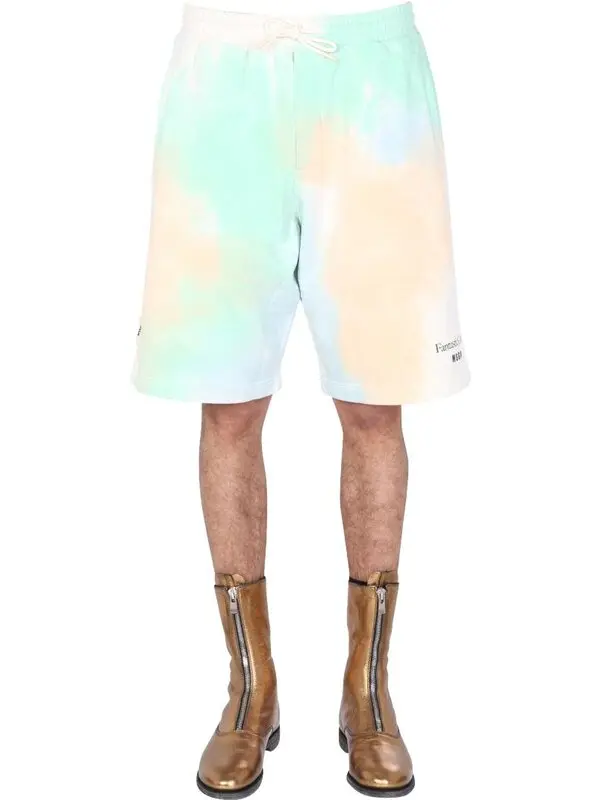 MSGM Tie-dye Pattern Bermuda Shorts - Multicolour