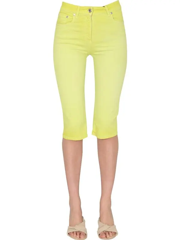 MSGM Slim Fit Cropped Jeans - Green