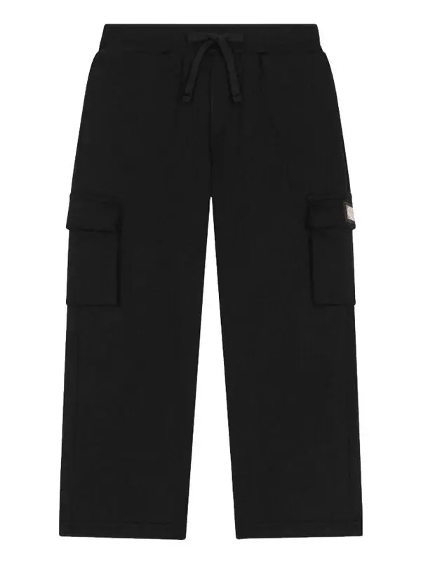 Dolce & Gabbana Printed Cotton Jogger Pants - Black