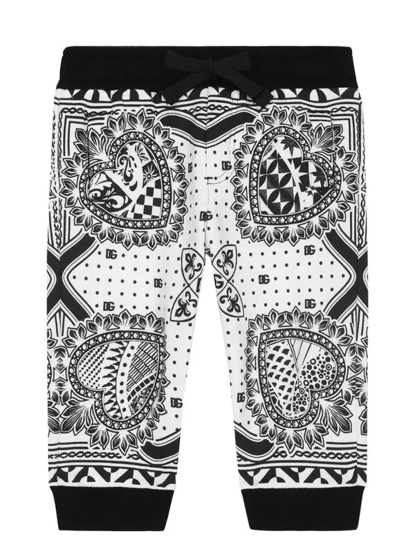 Dolce & Gabbana Bandana Print Cotton Jogger Sweatpants - Multicolour