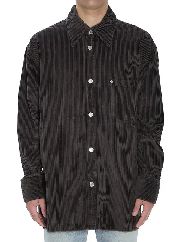 AMI Paris Cotton Overshirt - Grey