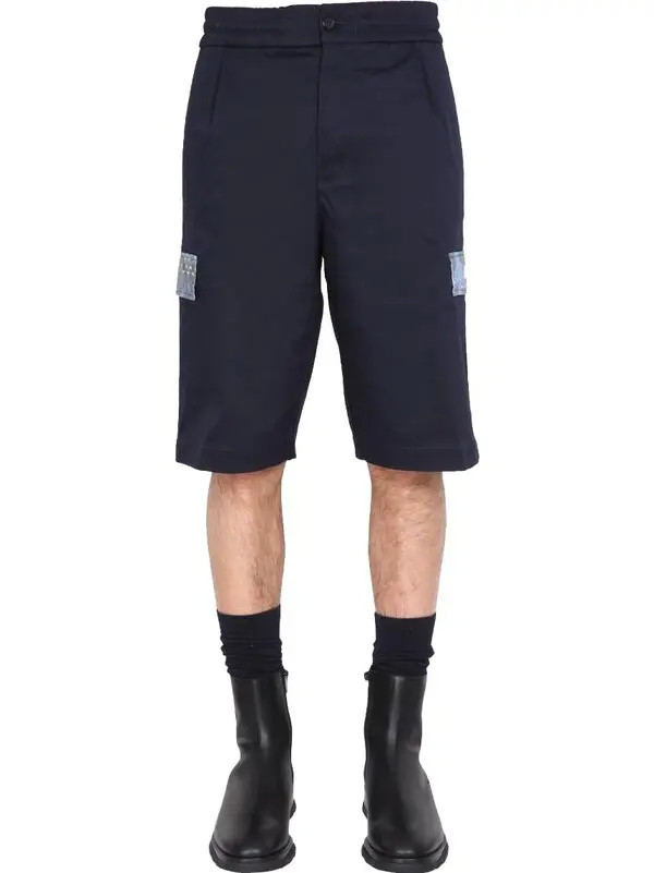 Missoni Cargo Shorts With Drawstring Waist - Blue