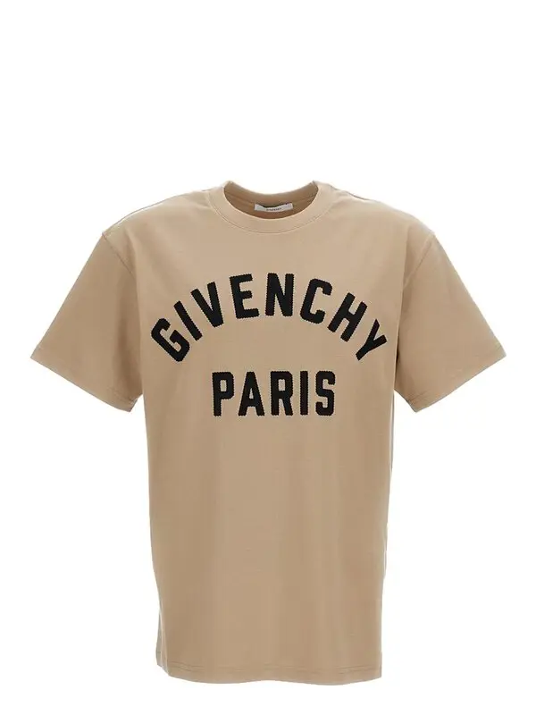 Givenchy Gros Grain Embroidered Tee Size - Beige