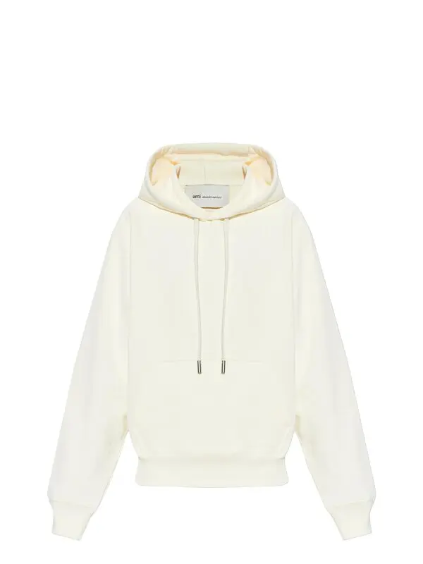 AMI Paris Mini Embossed Hoodie - Blanccreme