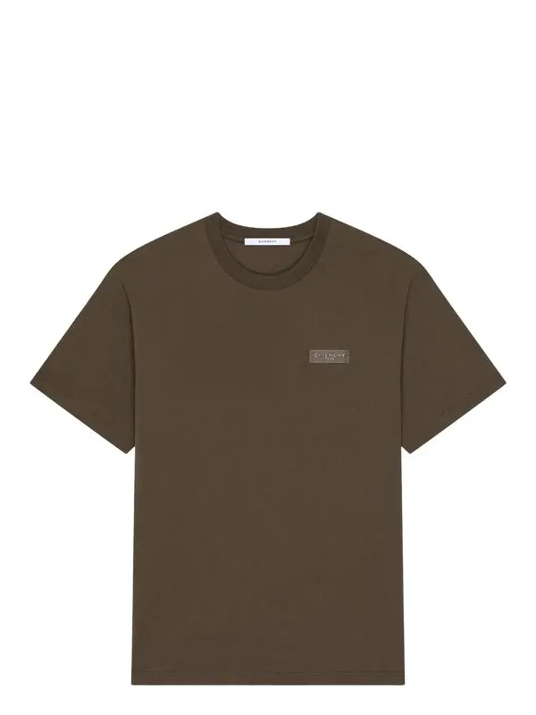 Givenchy Classic Gros Grain Detail Crew Neck T-shirt - Marrone