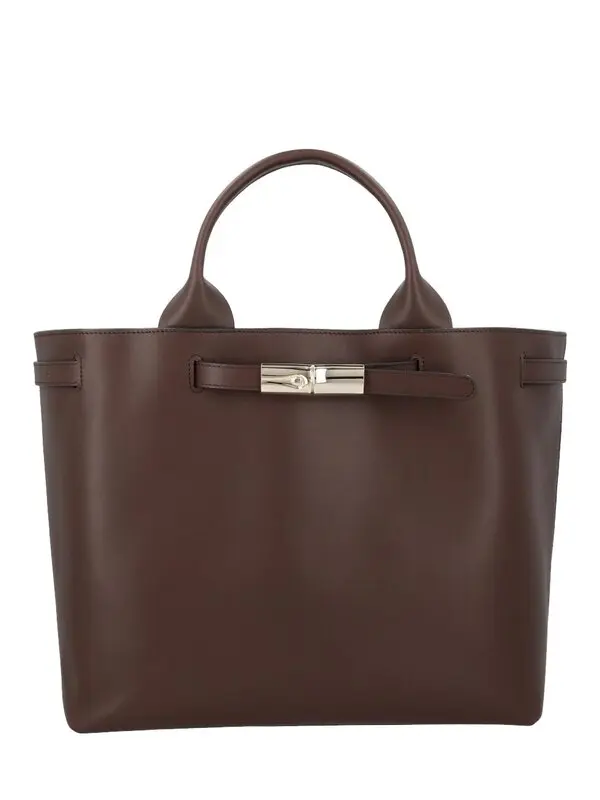 Longchamp Le Smart L Handbag In Leather - Brown