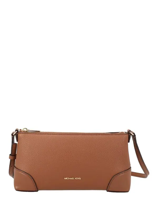 Michael Kors Textured Leather Crossbody Bag - Brown