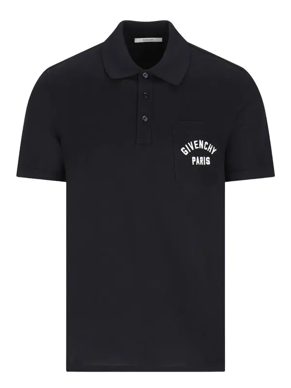 Givenchy Logo Pocket Polo Shirt - Navy
