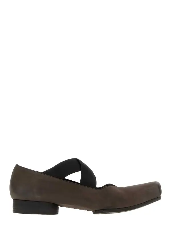 UMA WANG Heeled Ballet Flats In Calf Leather - Brown