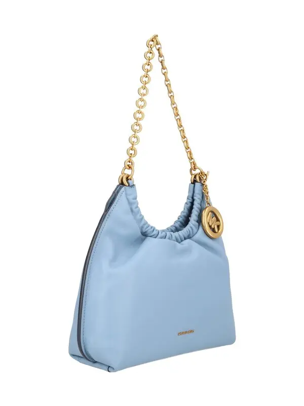 Michael Kors Leather Chain Strap Hobo Shoulder Bag - Azure