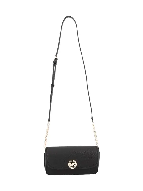 Michael Kors Pebbled Leather Crossbody Bag - Black
