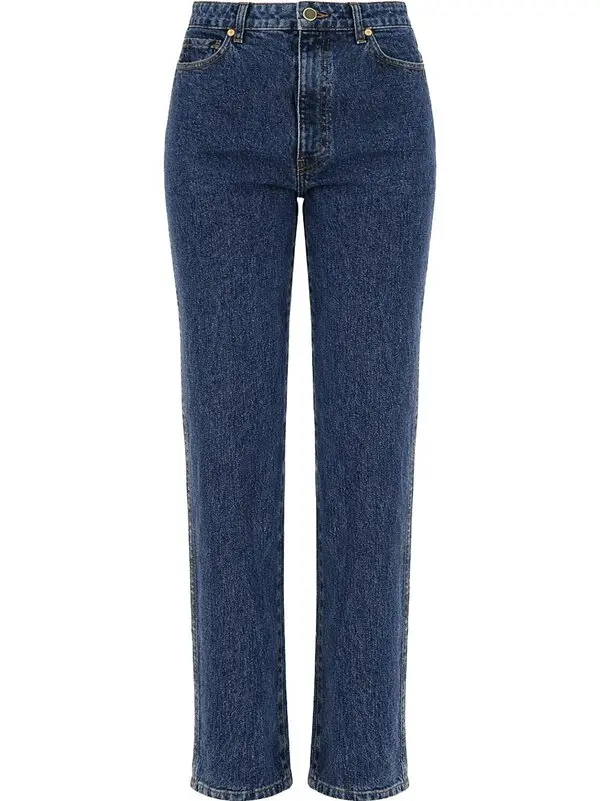 Khaite High-waisted Straight Leg Jeans - Denim