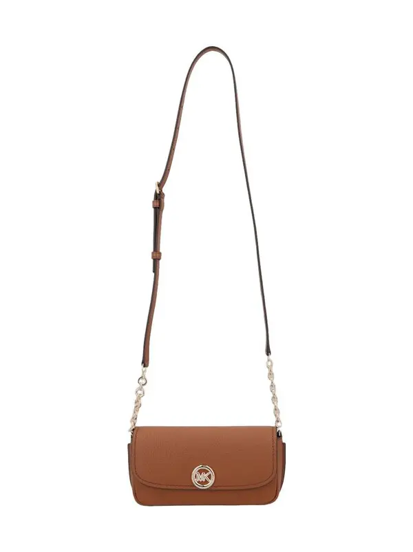 Michael Kors Mini Shoulder Bag With Chain Strap Detail - Buff