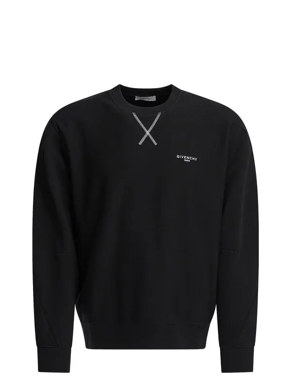 Givenchy Essential Sweatshirt With Contrast Stitching - Black