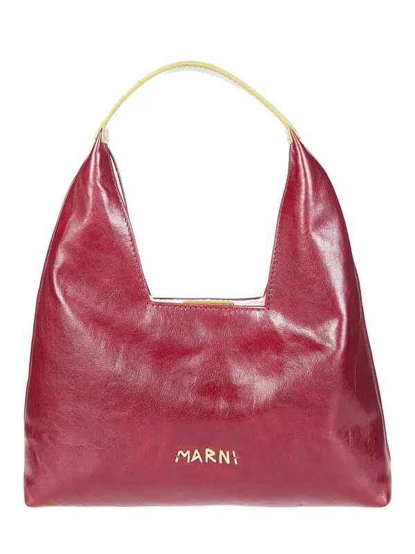 Marni Mini Leather Shoulder Bag - Rosso