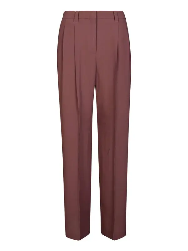 Incotex Elodie Pinces Largo Crepe Chinos - Rosa