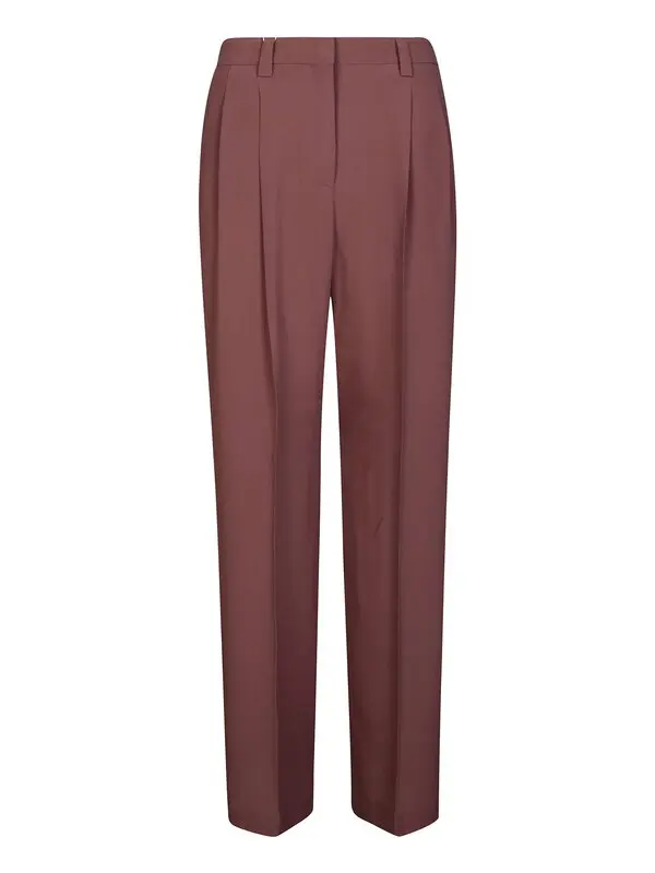 Incotex Elodie Pinces Largo Crepe Chinos - Rosa