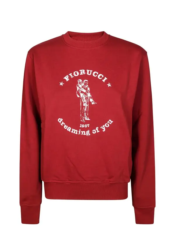 Fiorucci Dreaming Of You Graphic Crewneck Sweatshirt - Bordeaux
