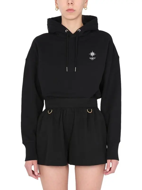 Givenchy Printed Cotton Hoodie - Black